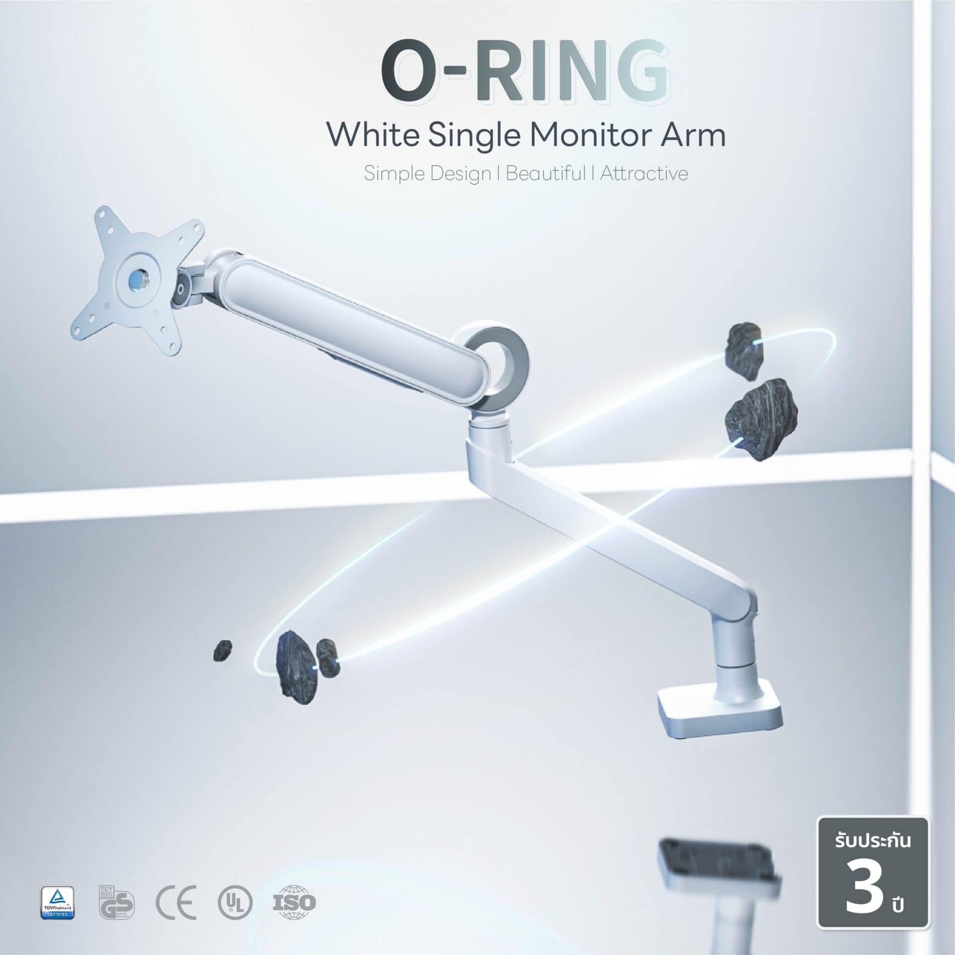 แขนจับจอ Liv O-Ring Single Monitor Arm - Liv Desk | Smart Productive ...